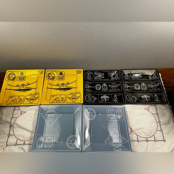 Star Wars | Dining | Star Wars Set Of 6 Blueprint Plates Alliance ...